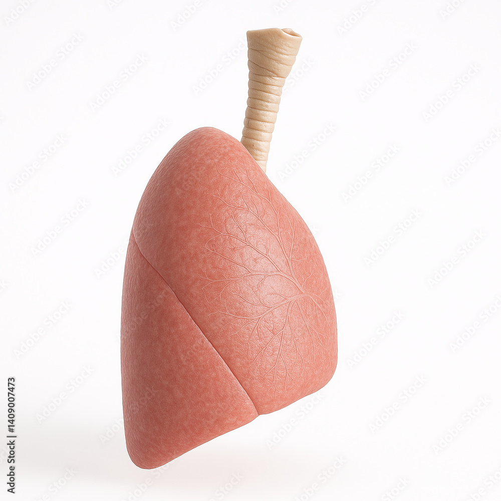 Human lungs anatomy side view isolated white background Stock ...