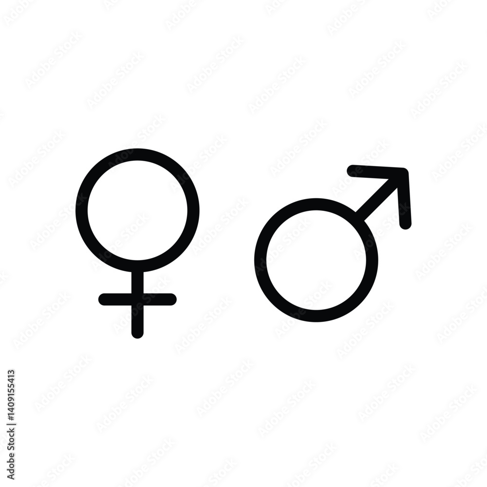 Male and female gender icons designed for web, app UI, and logo use ...