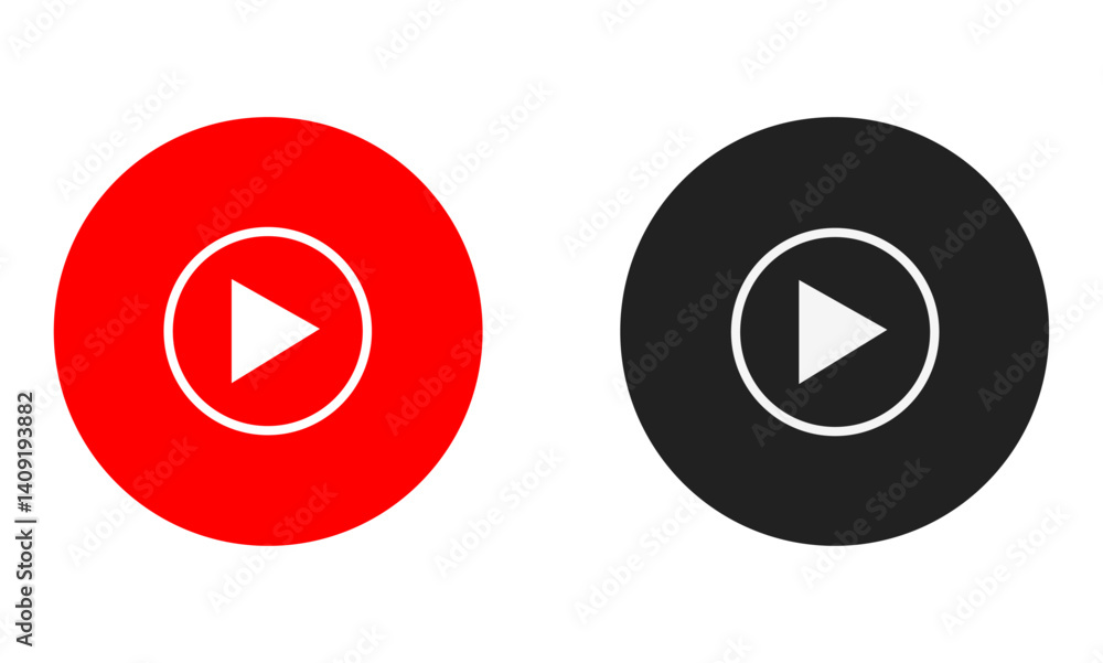 Youtube music. Youtube music logo App and badge set. Listen on youtube ...