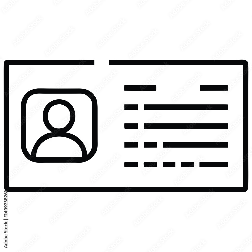 Stock-Vektorgrafik „Driver's License ID Card Icon for Government ...