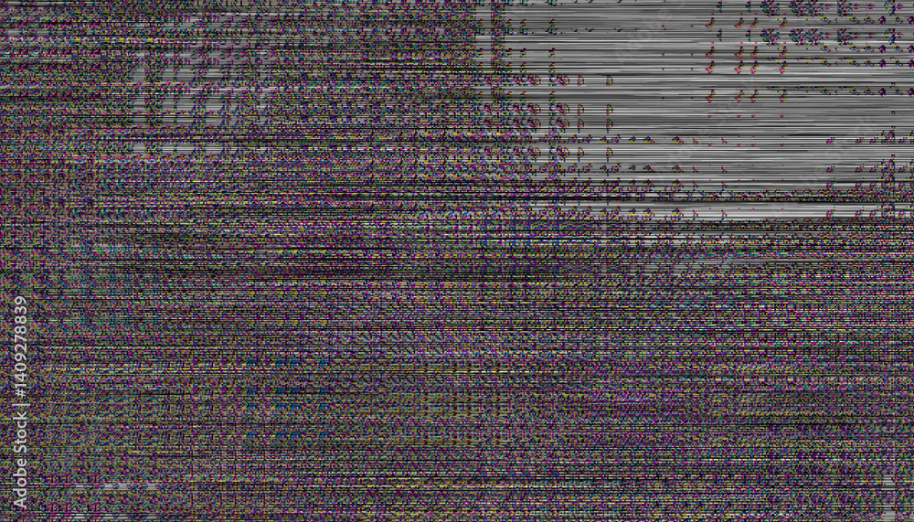 Glitch noise static television VFX. Visual video effects stripes ...