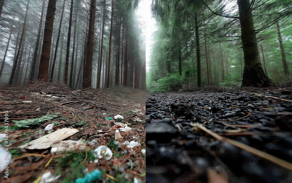 Biodegradable plastic PLA, PHA, PBAT decomposition plastic pollution. A ...