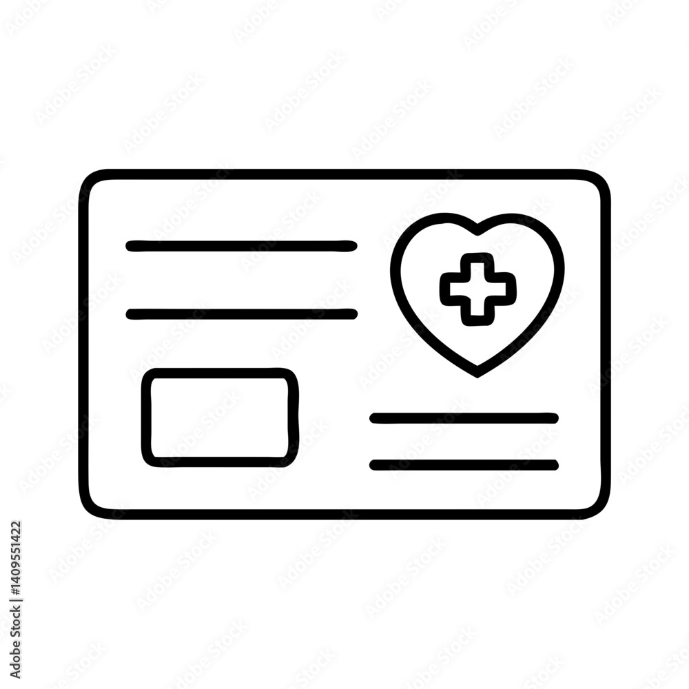 Medical health insurance card healthcare id identification document ...