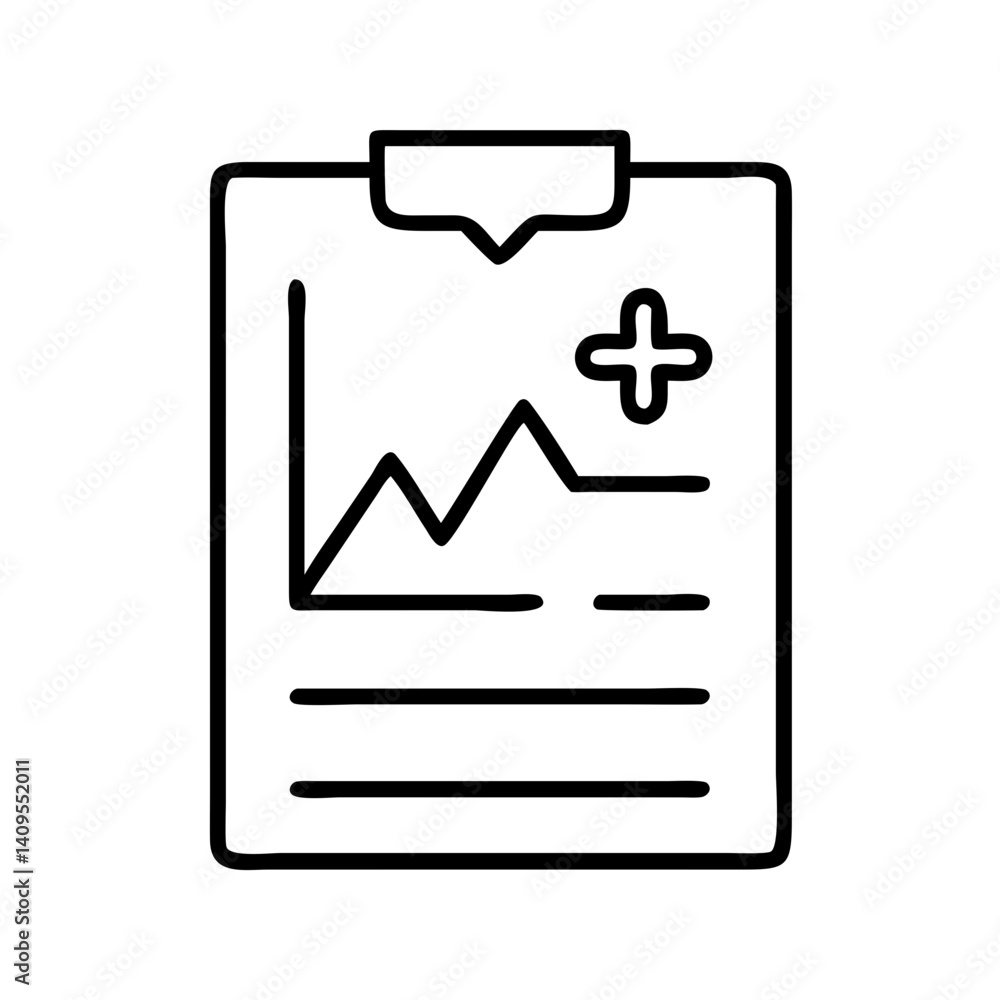 Medical report health record clipboard chart diagnosis healthcare ...