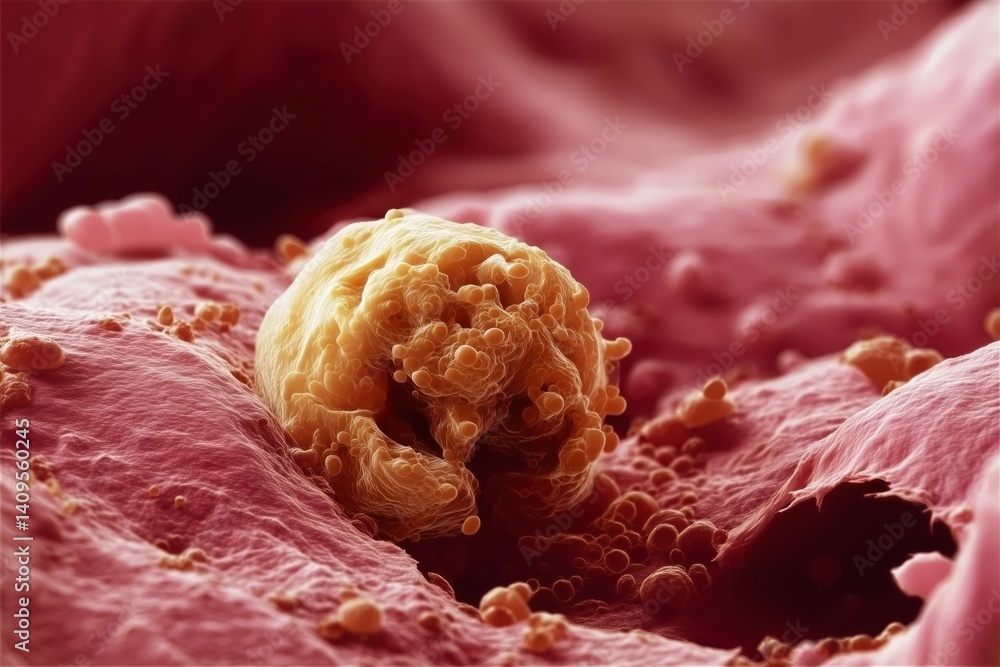 Microscopic image of an 8-day-old human embryo beginning its ...