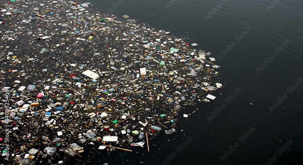 Plastic pollution in ocean water environmental issue marine debris ...