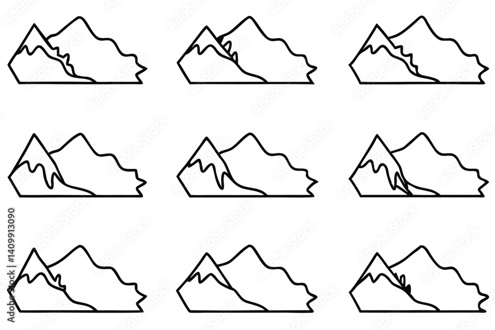 landslide diagram line art earth shift impact diagram study Stock ...