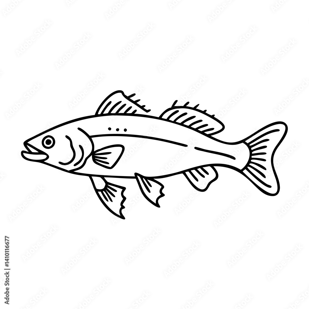 walleye icon, walleye vector illustration-simple illustration of ...