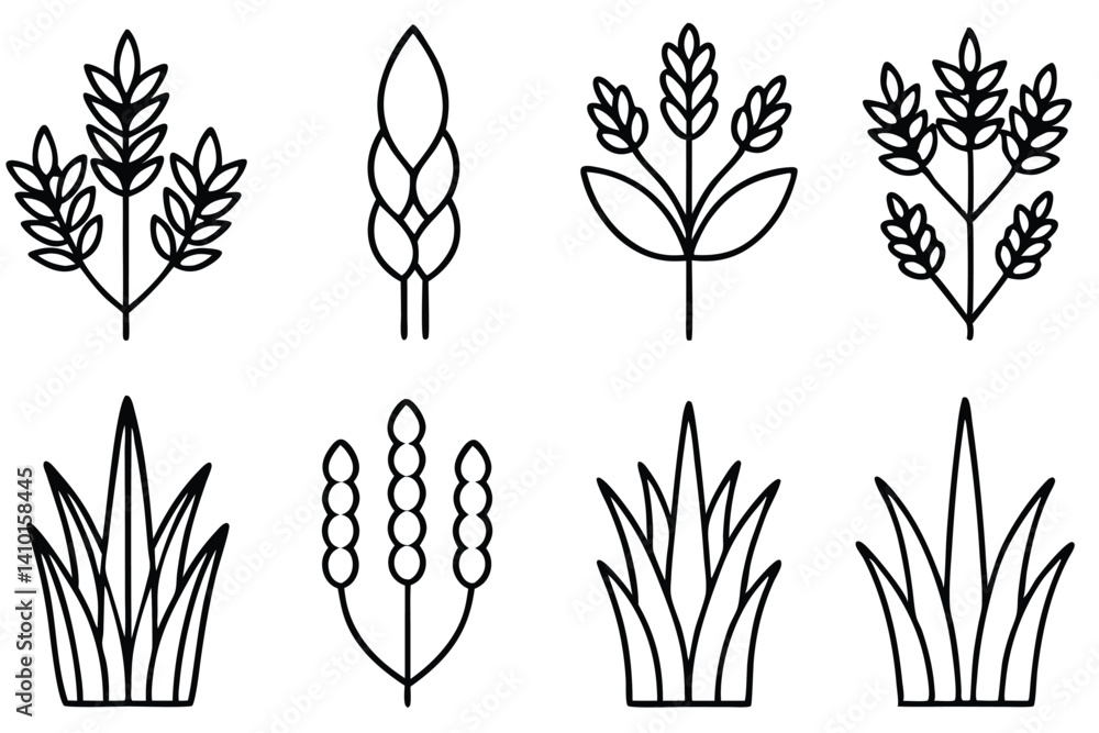 Cover cropping line art sustainable farming for soil health Stock ...