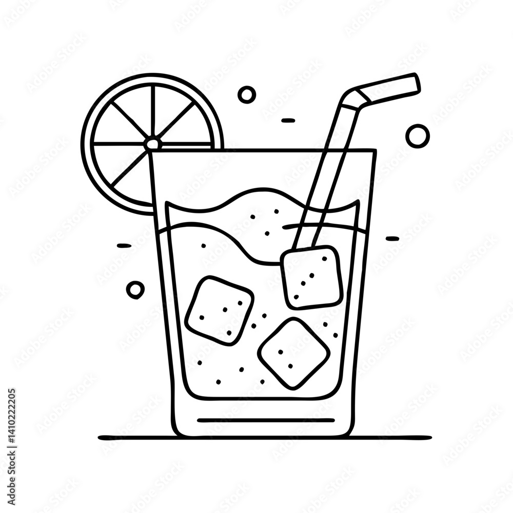 rum and coke icon, rum and coke vector illustration-simple illustration ...