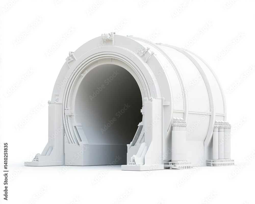 Exploded technical diagram of a tunnel s noise suppression panels ...