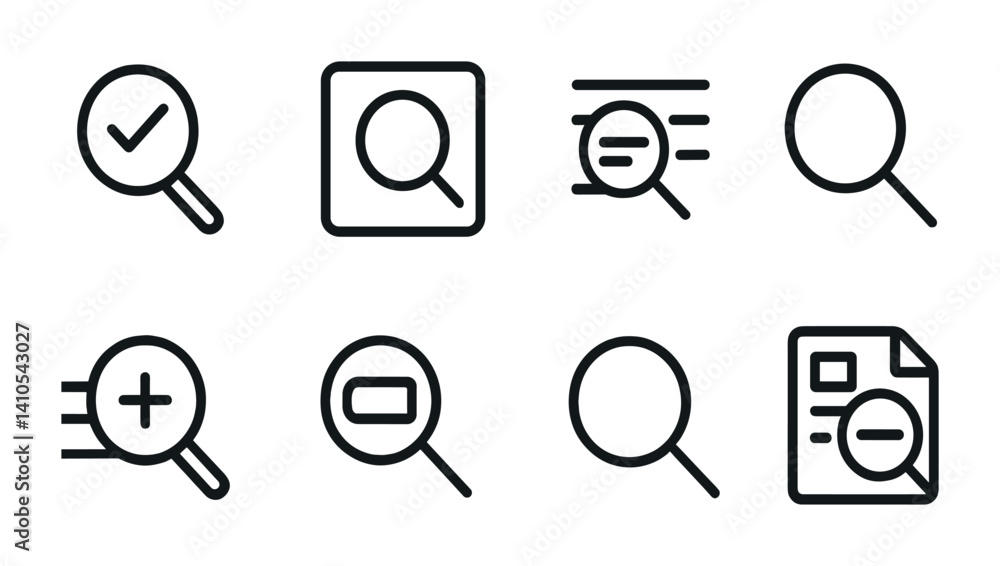 Image vectorielle Stock outline vector icons of touch control settings ...