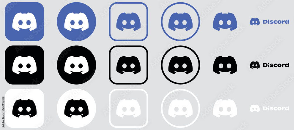 Discord Logo Mega Bundle Icon Set, App Vector, Editable SVG, PNG ...
