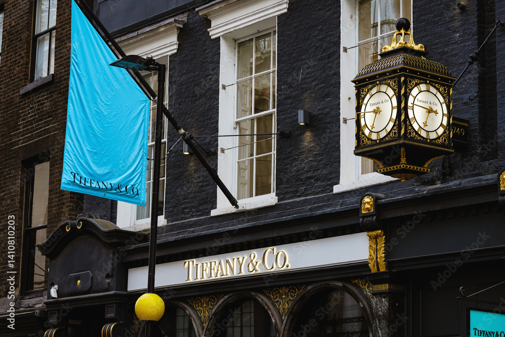 Tiffany & Co. Luxury Jeweller Storefront Signage, Tiffany & Co Boutique ...