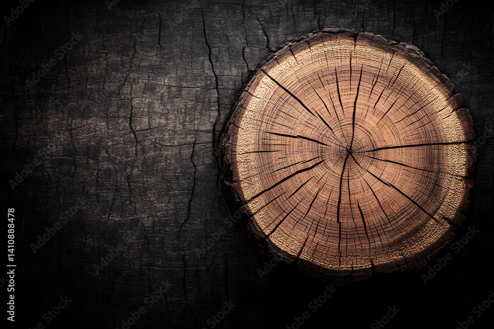 Aged Wood Cross Section Rustic Texture Background Stock Photo | Adobe Stock
