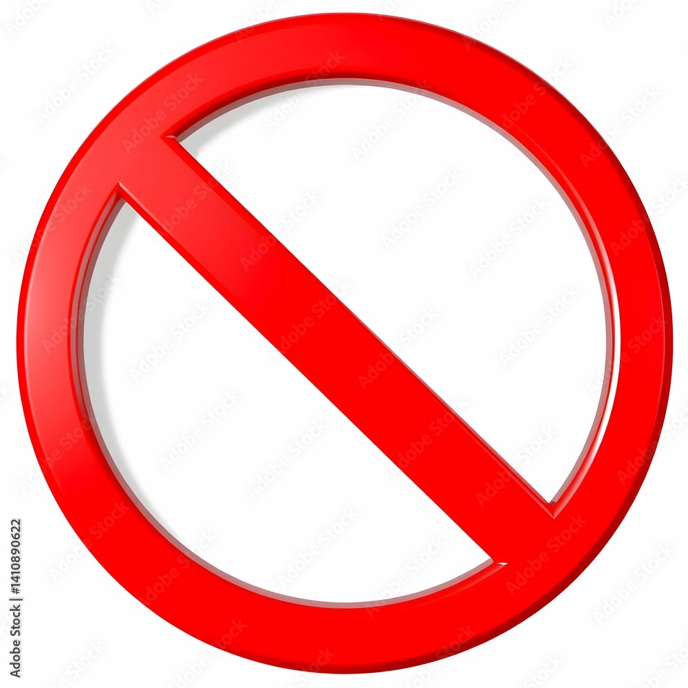 red circle, white background, prohibition sign, no entry symbol ...