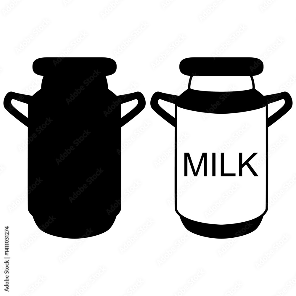 milk barrel icon, simple flat style, illustration, logo sign symbol ...