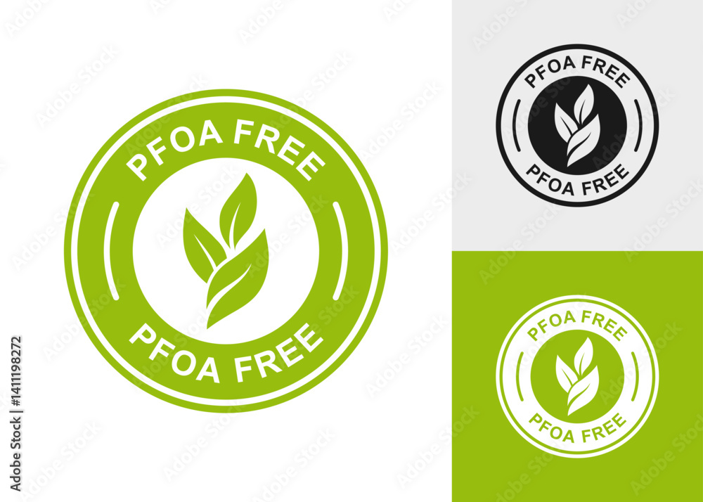PFOA FREE logo badge template. Suitable for business, product label and ...