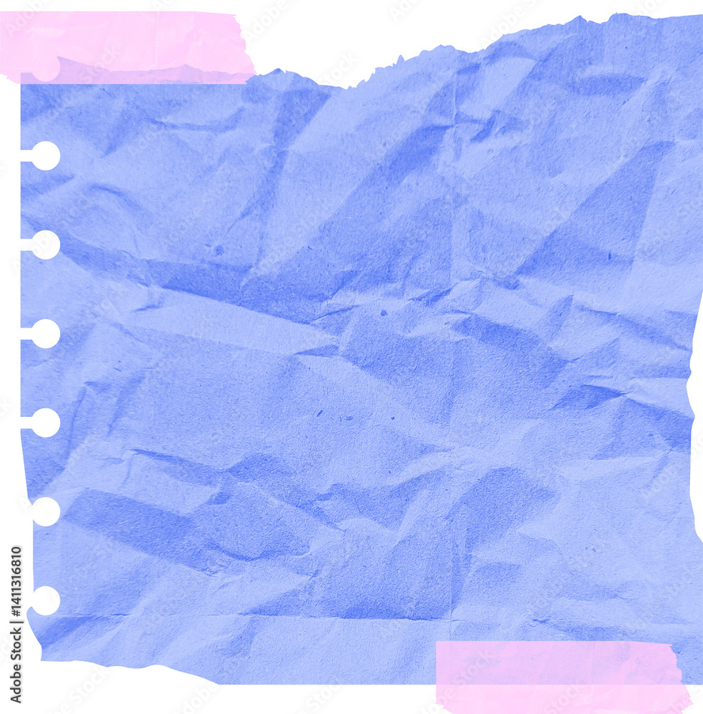 Crumpled Purple torn ripped notepaper sheet texture isolated on ...