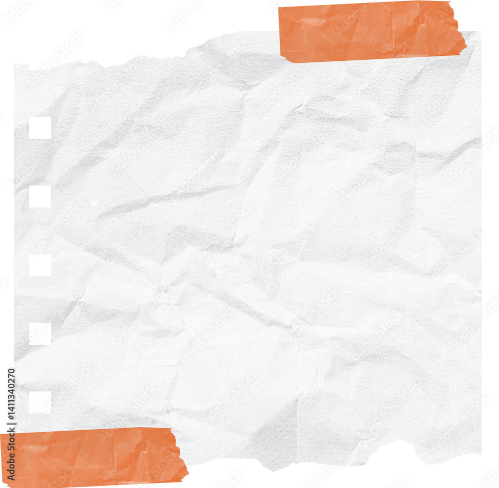 Crumpled white torn ripped notepaper sheet texture isolated on ...