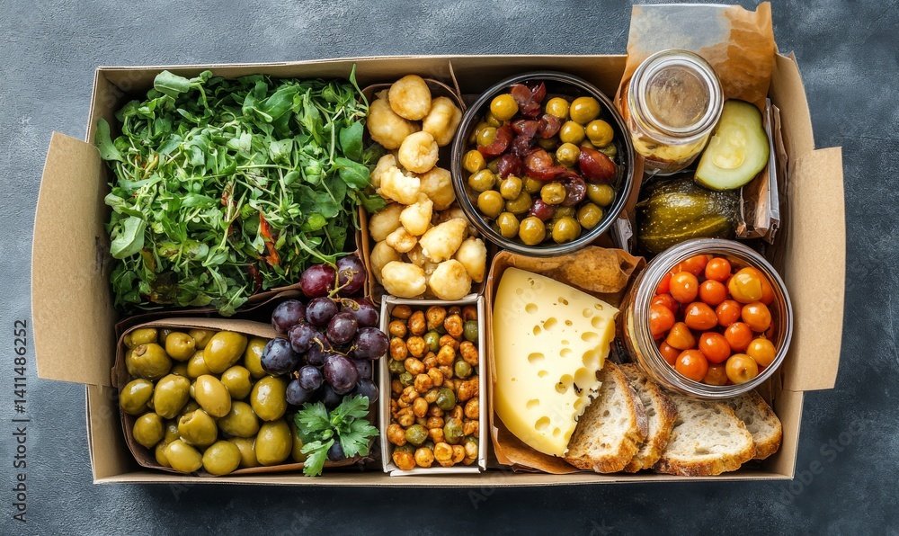 Discarded food items including bread, cheese, broccoli, and onion are ...