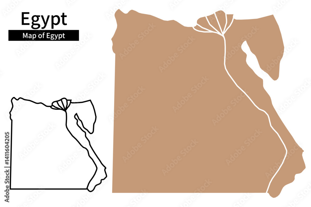 Egypt Political Map | Fully Editable Adobe Illustrator Template Stock ...
