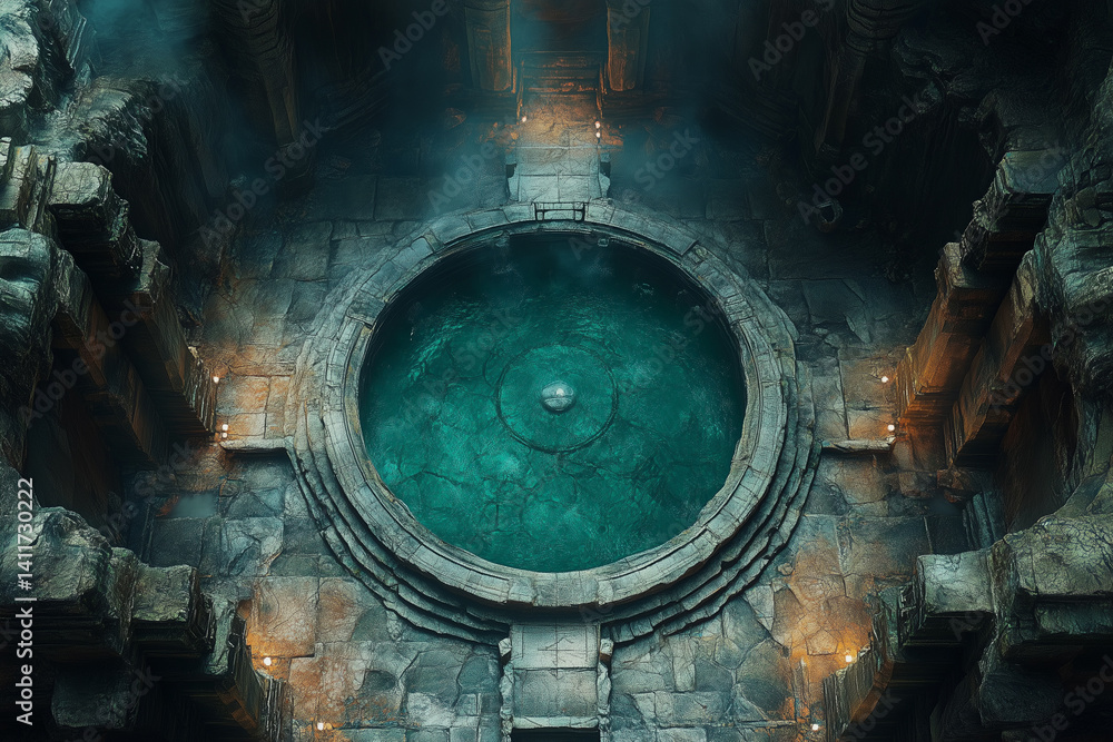 top-down battle map for dungeons and dragons. battle map top view. DnD ...