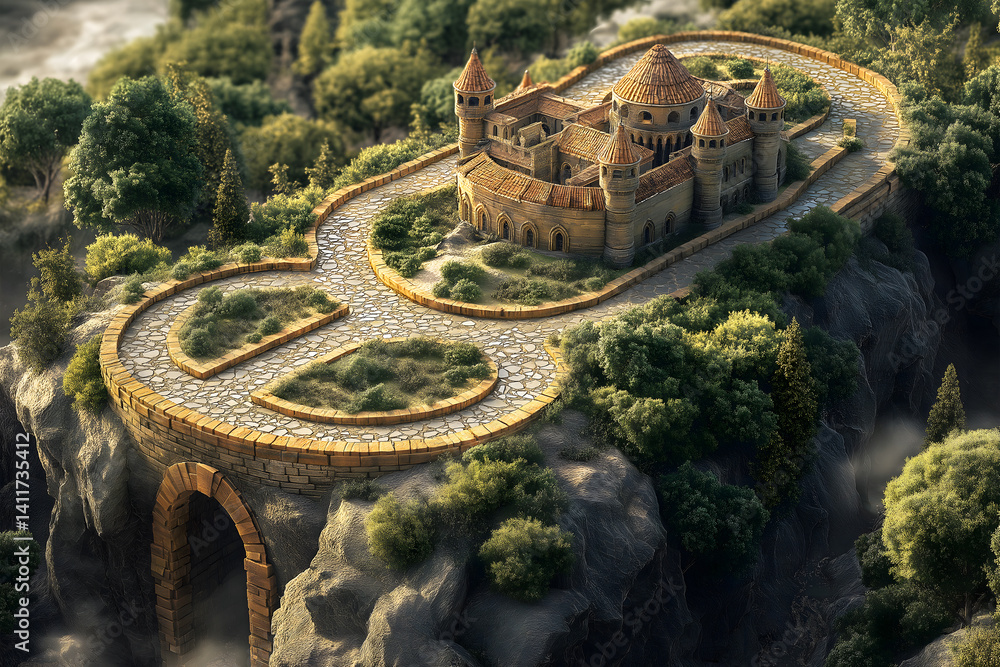 ancient map of the world. A Dungeons and Dragons map top view Stock ...