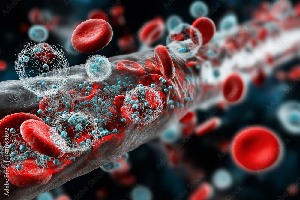 Anemia oxygen medical. Iron symptom. Blood chronic. Cross-section of a ...