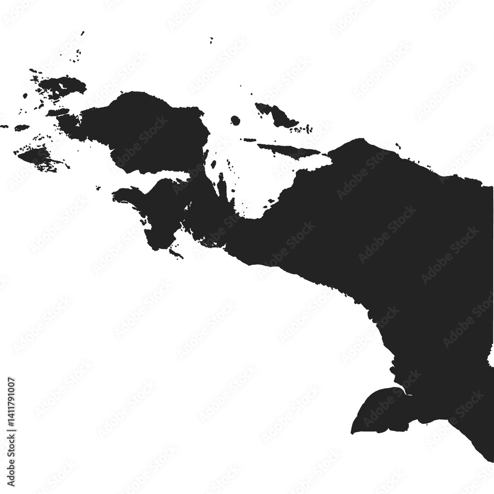 administrative map of Indonesian provinces in the Papua island region ...