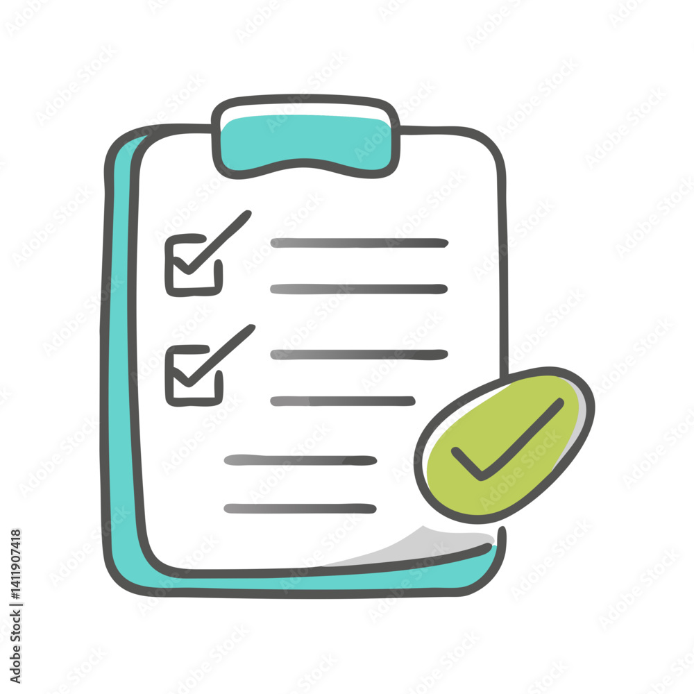checklist icon, checklist vector illustration-simple illustration of ...