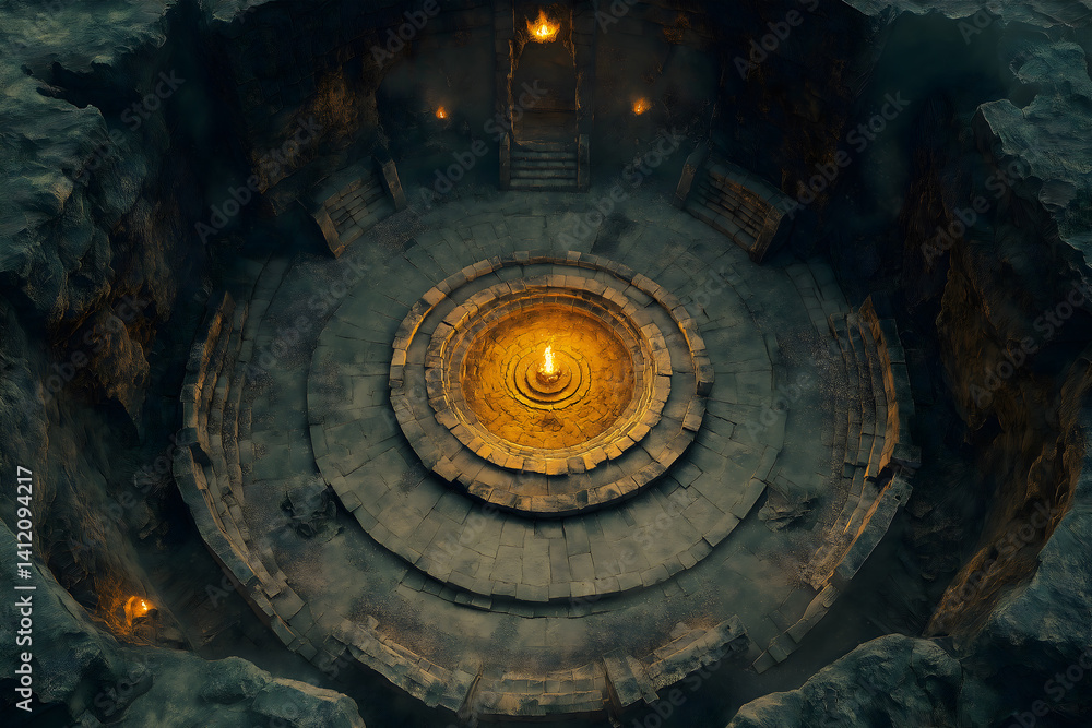 top-down battle map for dungeons and dragons. battle map top view. DnD ...