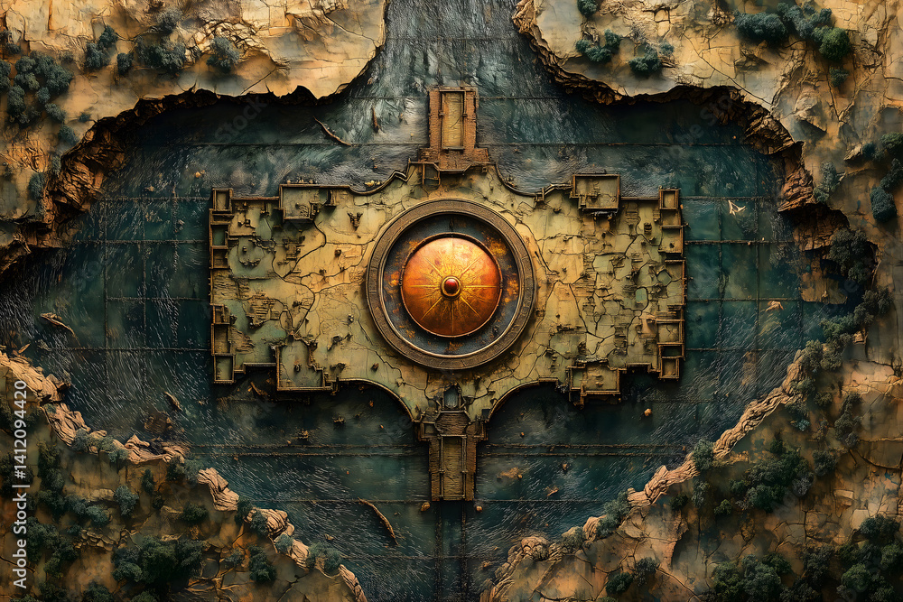 top-down battle map for dungeons and dragons. battle map top view. DnD ...