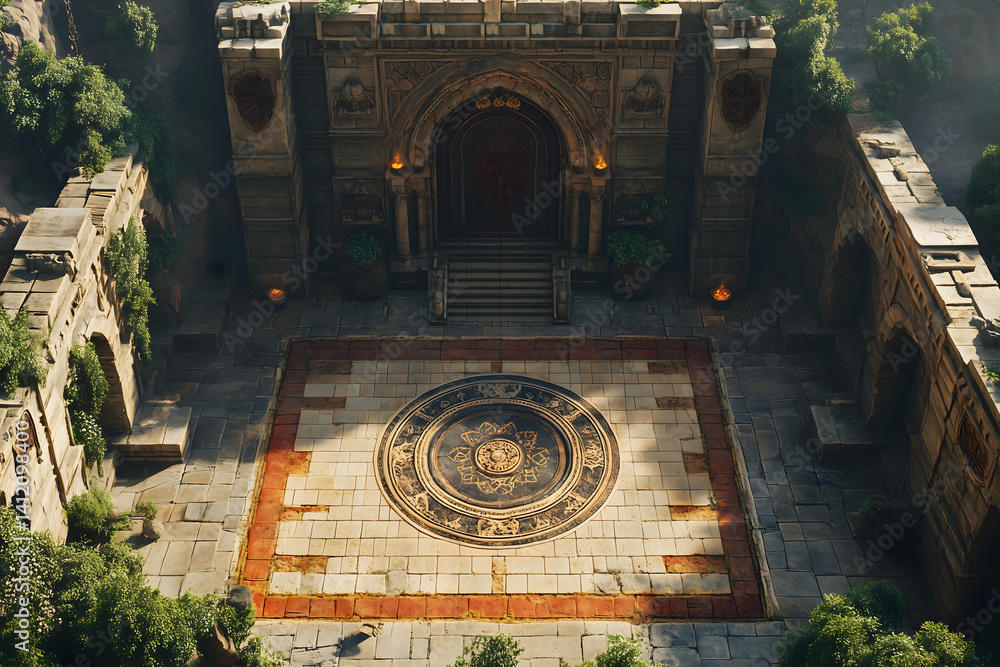 top-down battle map for dungeons and dragons. battle map top view. DnD, RPG Map Stock Photo ...