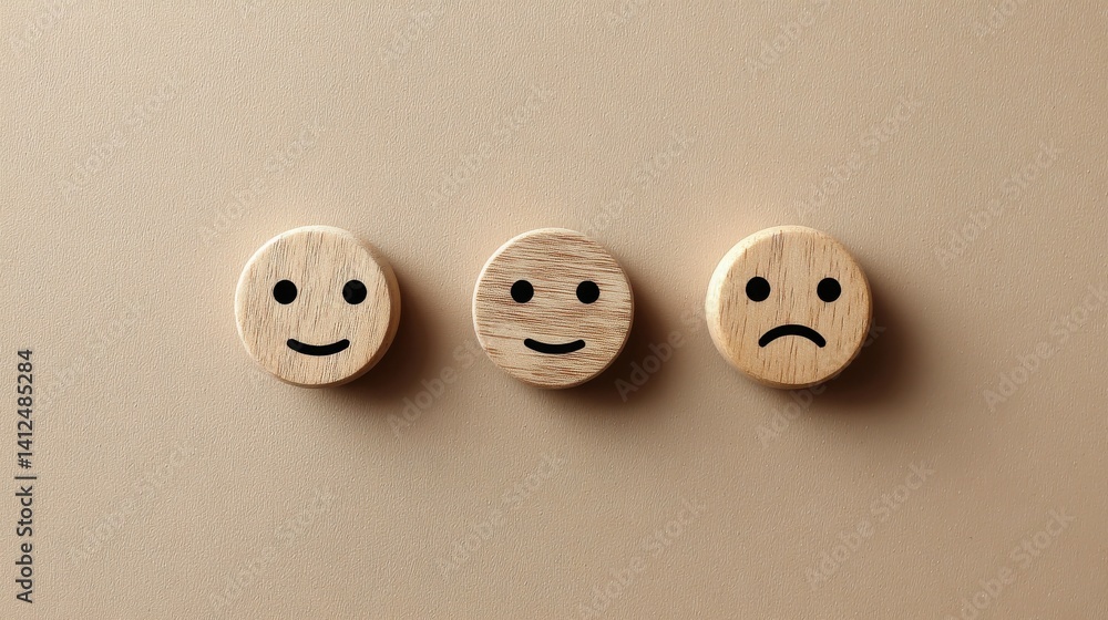 The International Day of Happiness is conceptualized through a wooden ...