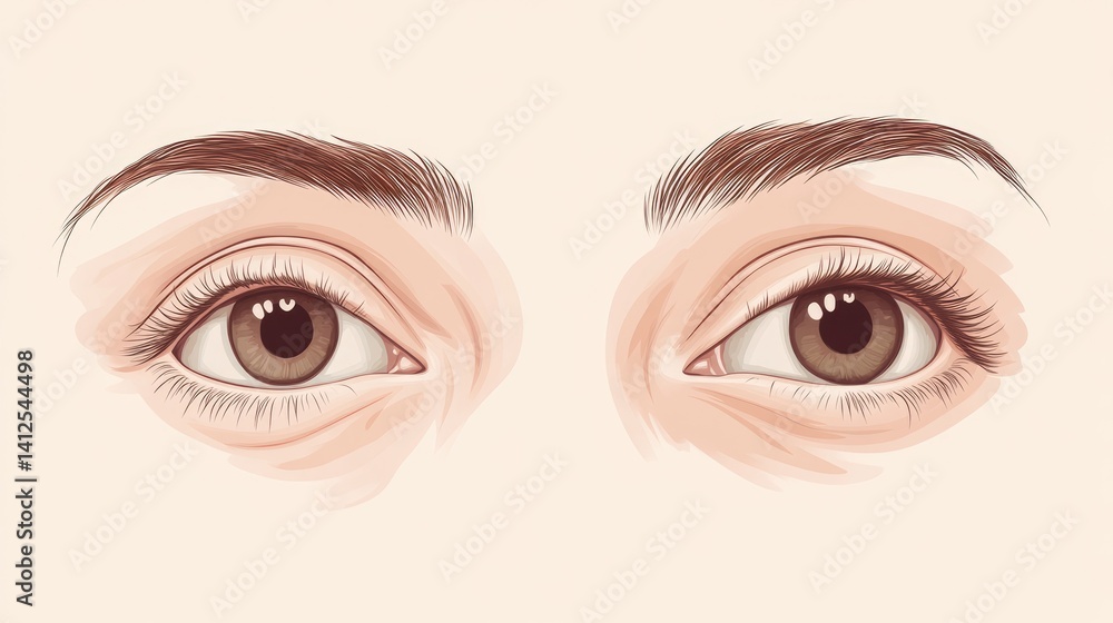 Chart comparing eye surface moisture levels before and after blinking ...