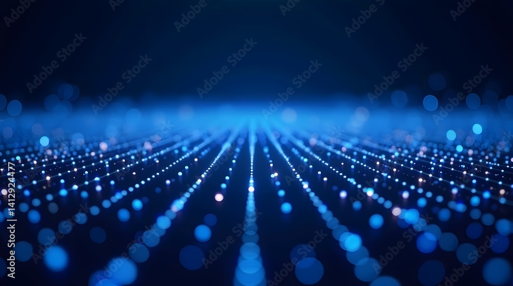 Abstract blue tech background with glowing particles. Perfect for ...