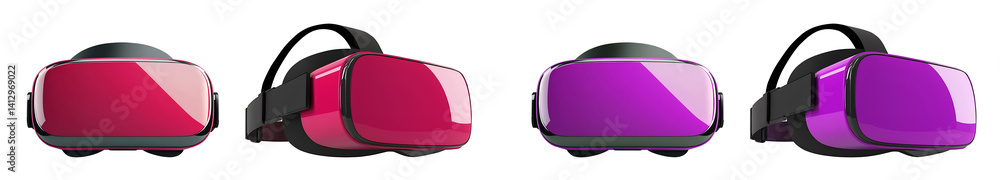 2 Set of purple pink magenta audio stereo visual virtual reality ...