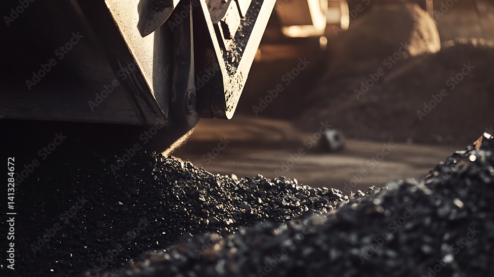 Mining worker loading ore into a crusher at a mining site. Featuring ...