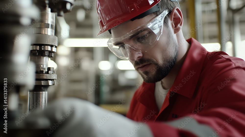 Petroleum technician analyzing fluid samples in a lab on an oil rig ...