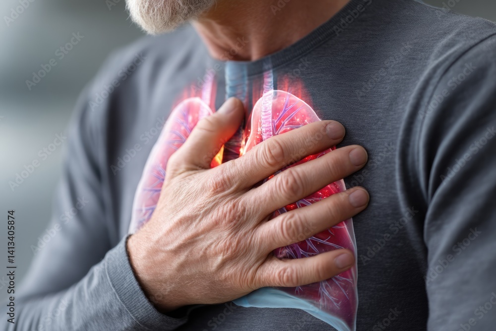 Lungs issue: respiratory pain, chest discomfort, breathing trouble ...