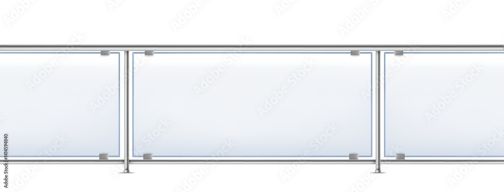 Glass balcony balcony rail with sleek metal posts and realistic ...