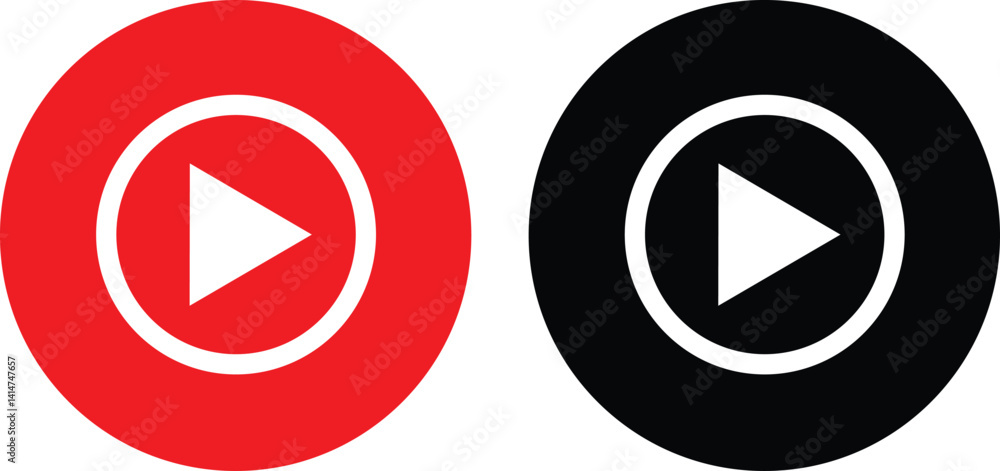 YouTube Music mobile app icon in flat set. logo Listen on youtube music ...