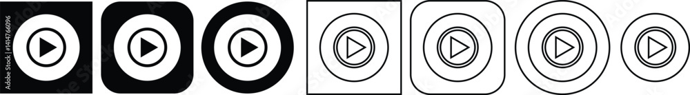 YouTube Music mobile app icon in flat line set. logo Listen on youtube ...