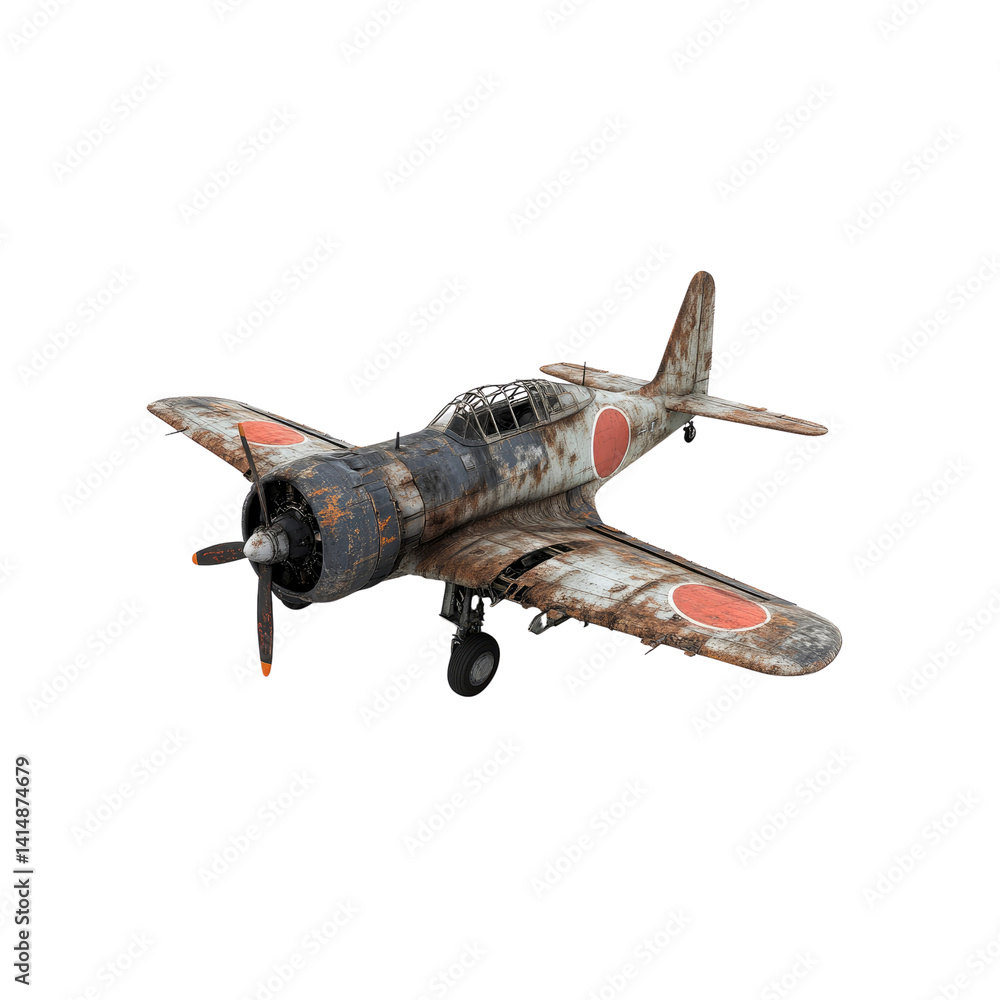 Relic of War Awe-Inspiring 3D Render of a Rusted Japanese World War II ...