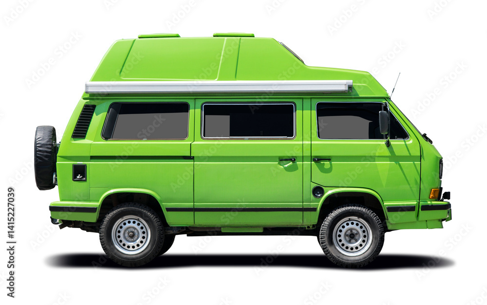 VW T3 camper van side view isolated on transparent background. PNG ...
