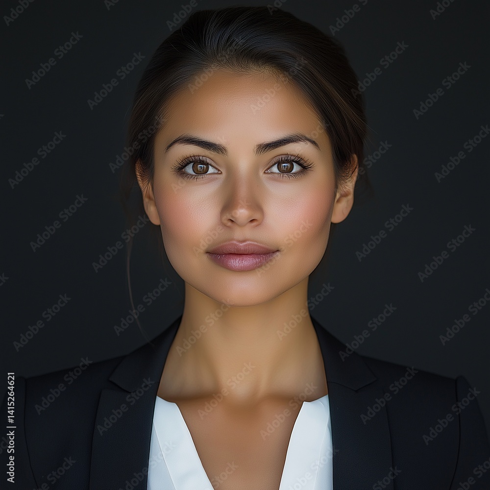 Photo Stock Hispanic female employee. ID photo, ID card, employee ID ...