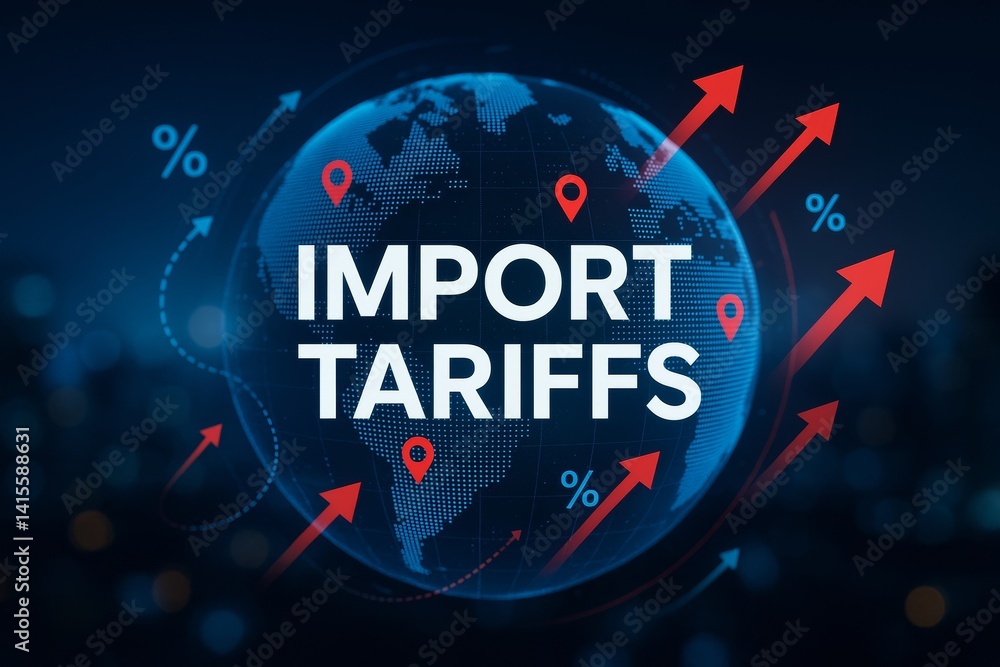 ภาพถ่าย Stock Global Import Tariffs and Their Economic Impact ...