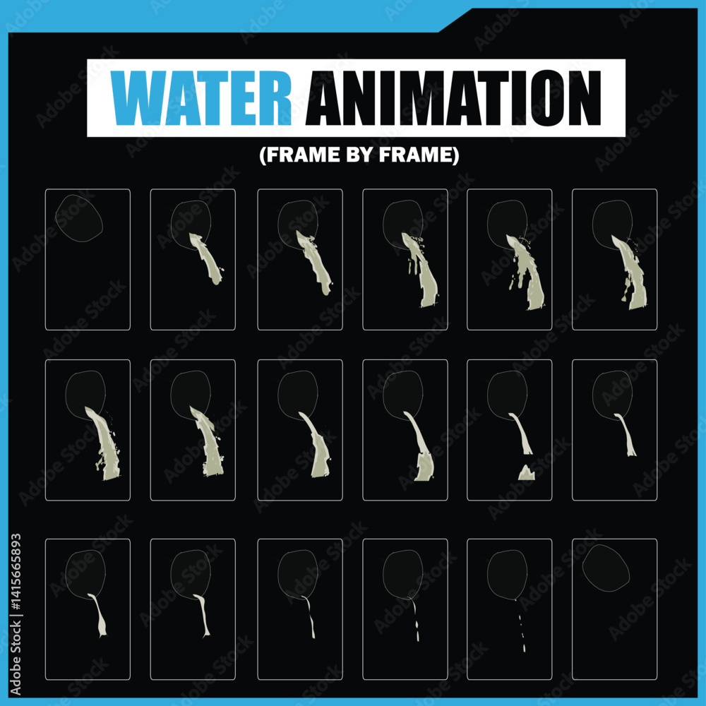Stock-Vektorgrafik „Water Splash, Shower Rain, Bubbles, Droplets, Drip ...