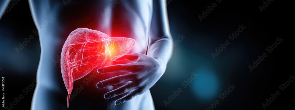 Liver pain: abdominal discomfort, hepatic strain, organ distress, bile ...